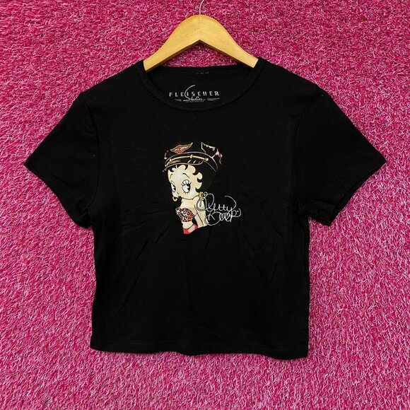 Betty Boop | Tops | Betty Boop Harley Davidson Y2k Style Croptop Large ...